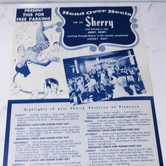 Art | Rare 195s Vintage The Famous Sherry Frontenac Miami Beach Hotel ...